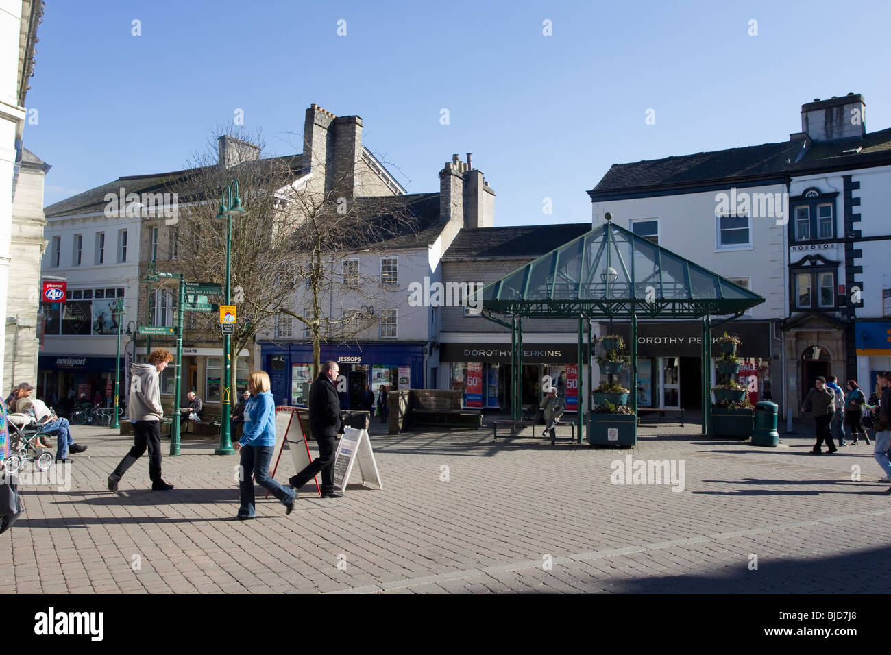 Kendal market Square Kendal UK Stock Photo - Alamy