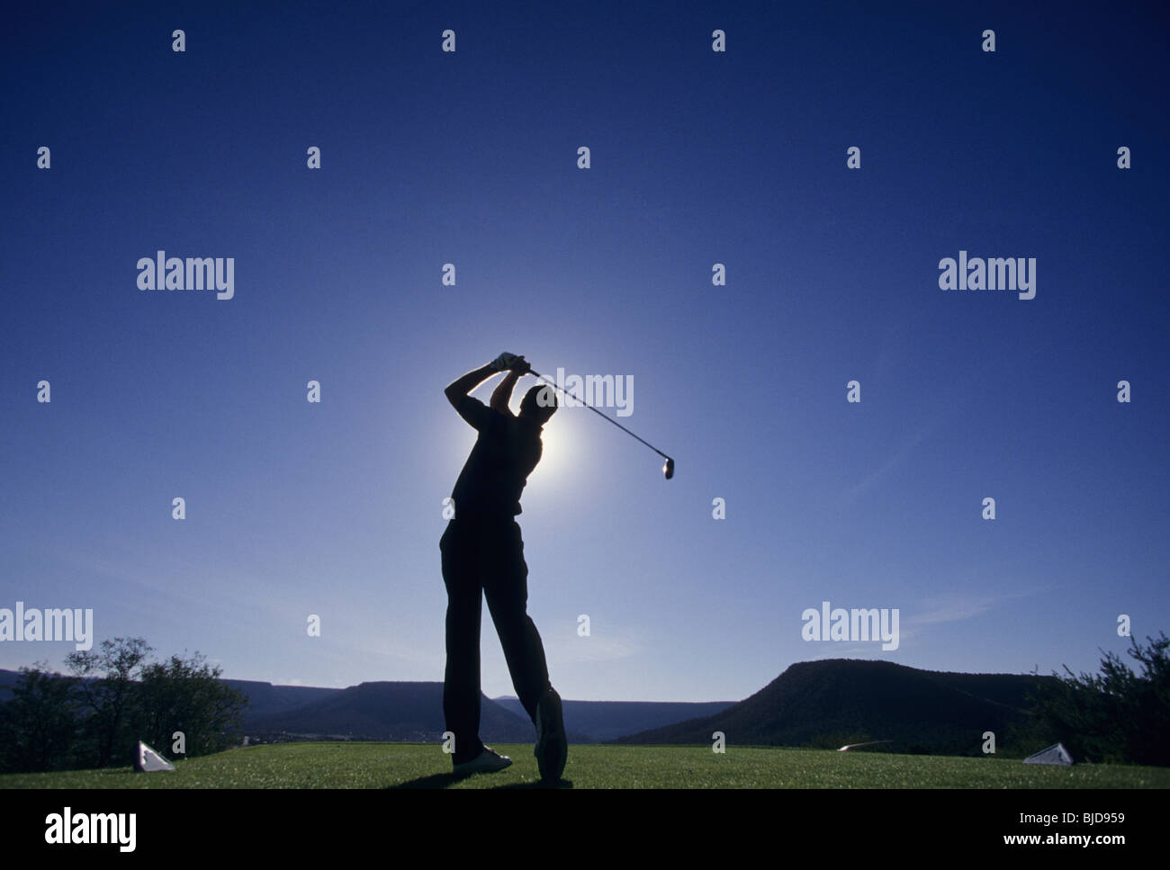 Golfer teeing off hi-res stock photography and images - Alamy