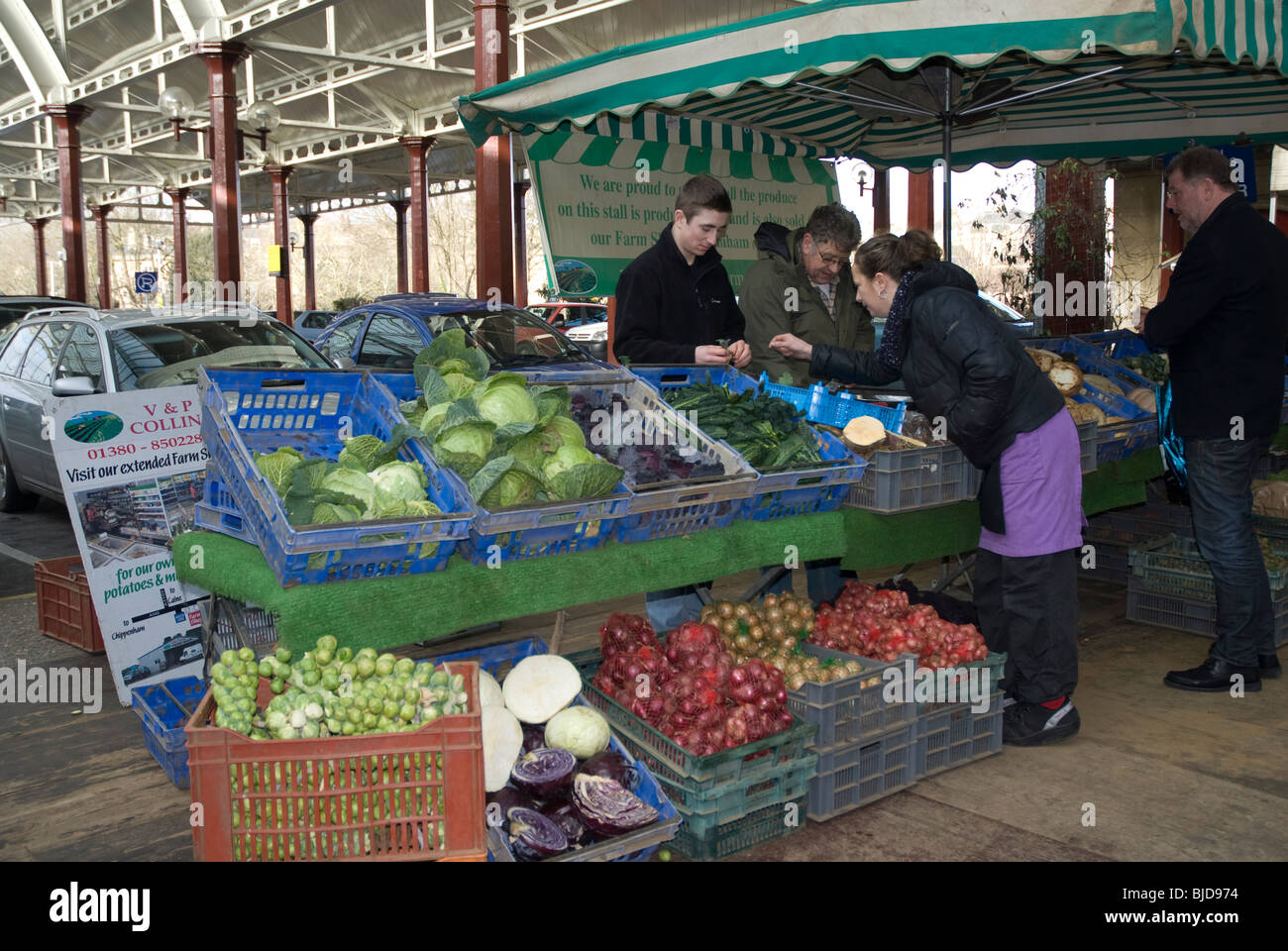 Bath Farmers Market in Green Park, Bath Spa, Somerset, UK Stock Photo ...