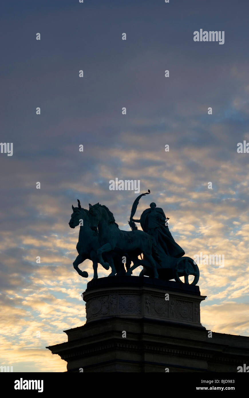 Statue Heroes Square Budapest Hungary Europe Stock Photo - Alamy