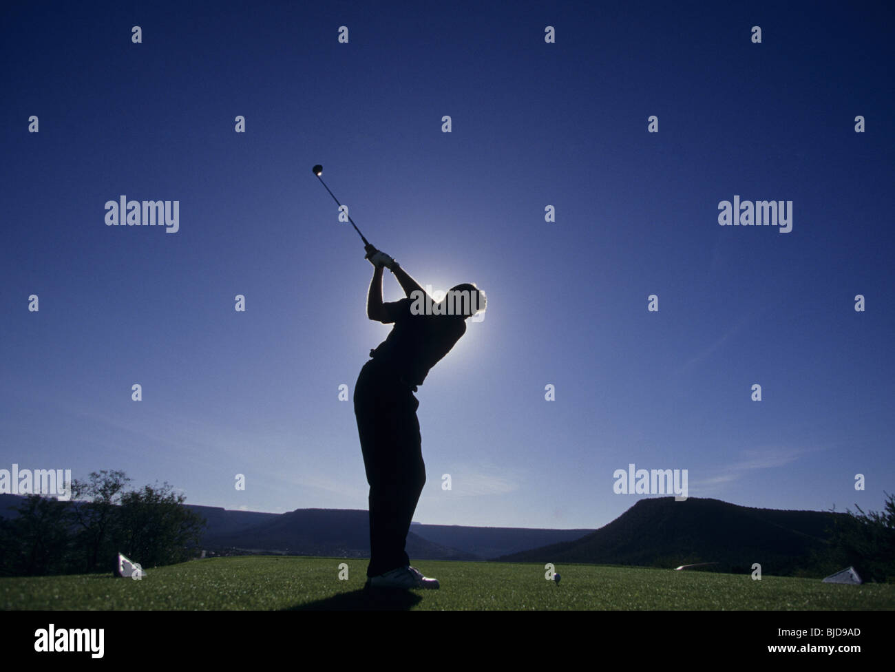 Person teeing off hi-res stock photography and images - Alamy
