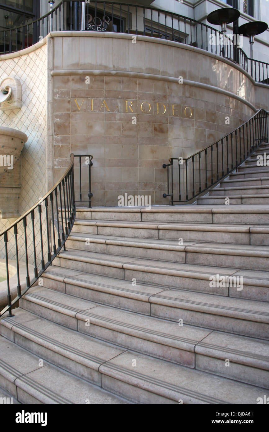 staircase leading to Via Rodeo Beverly Hills California October 2007 ...