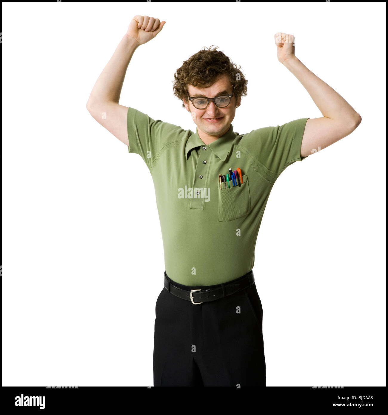 Nerd looking at camera Stock Photo - Alamy