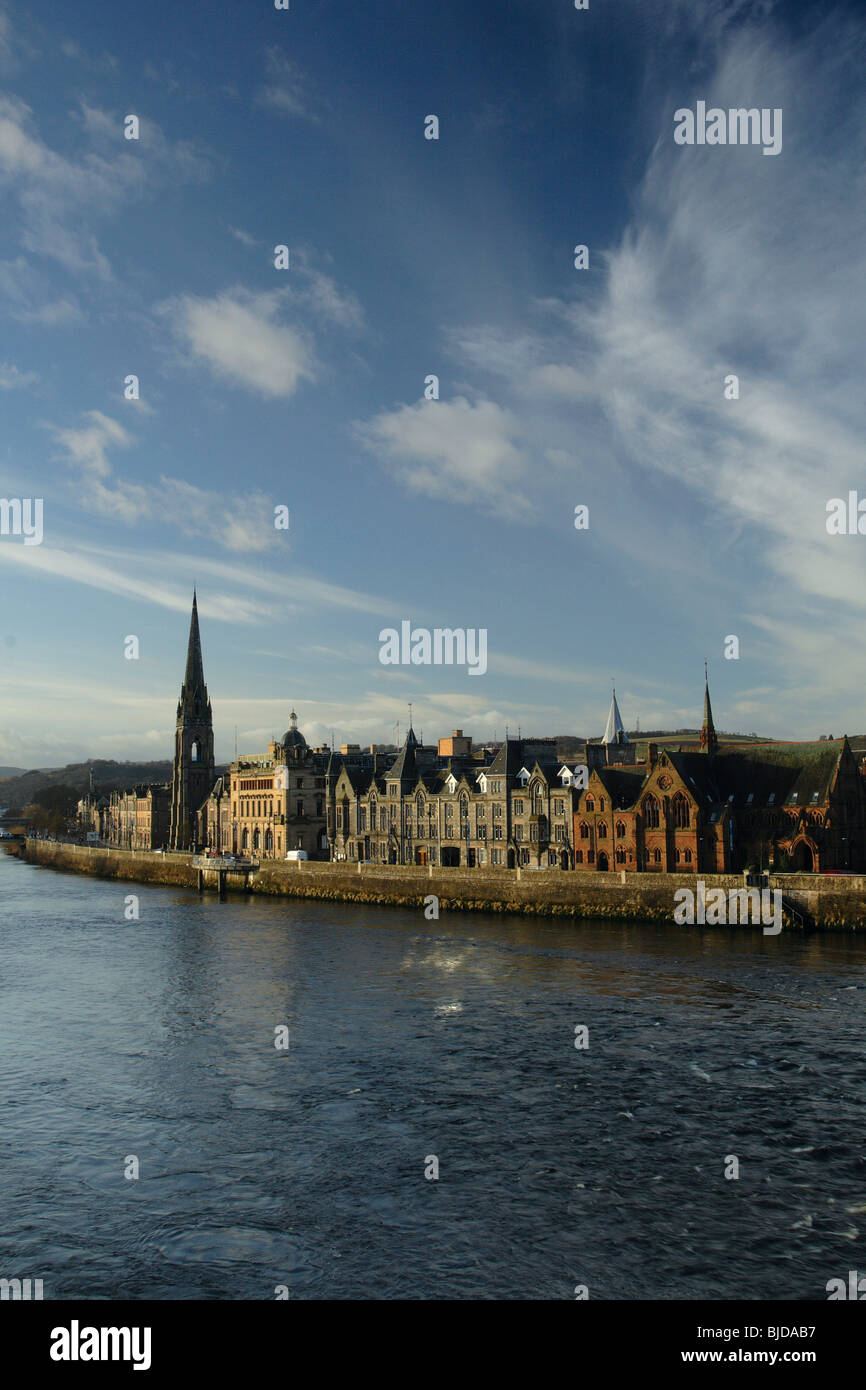The many buildings of the city of Perth and the River Tay Perthshire ...