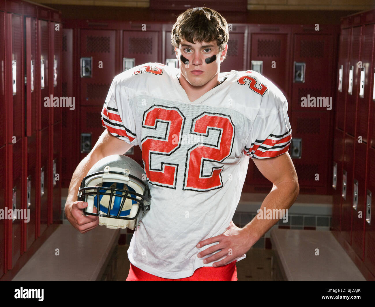 High School football player Stock Photo - Alamy