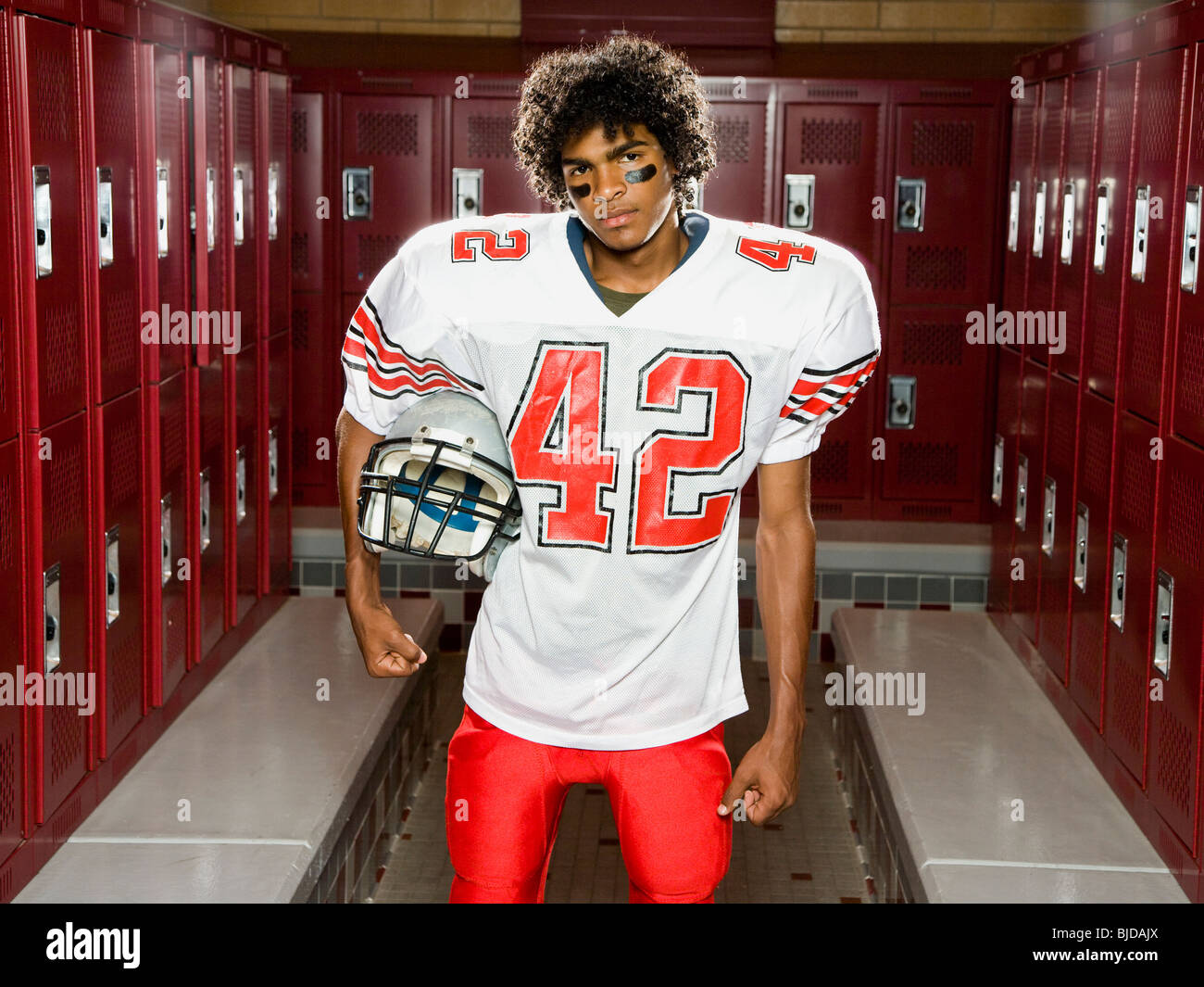 High School football player Stock Photo - Alamy