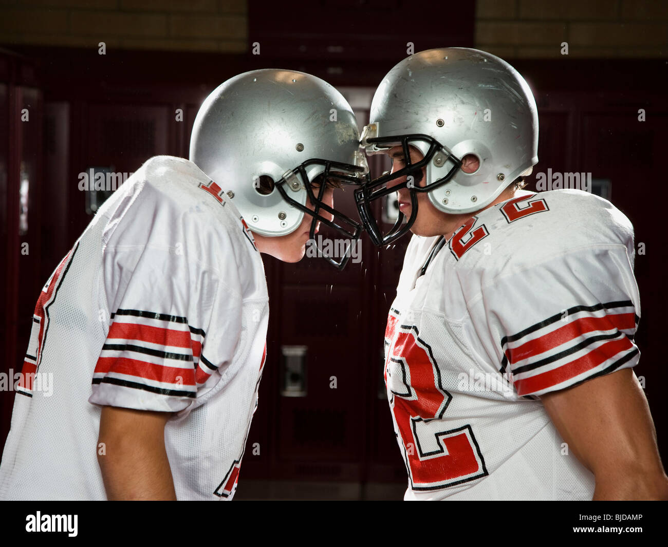 Two High School football players Stock Photo - Alamy