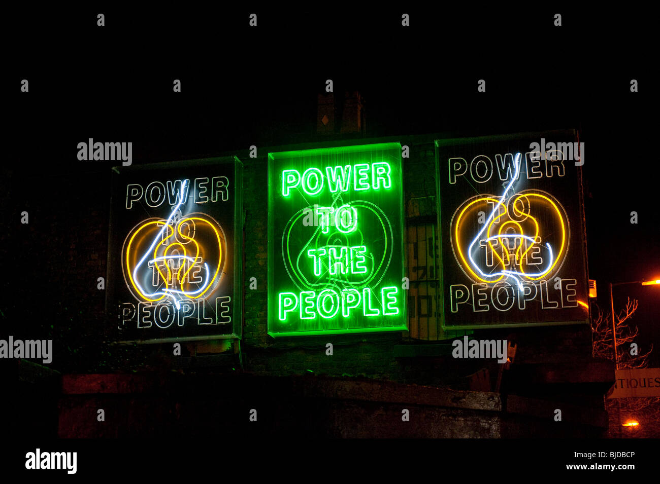 Neon sign - Power to the People Stock Photo - Alamy