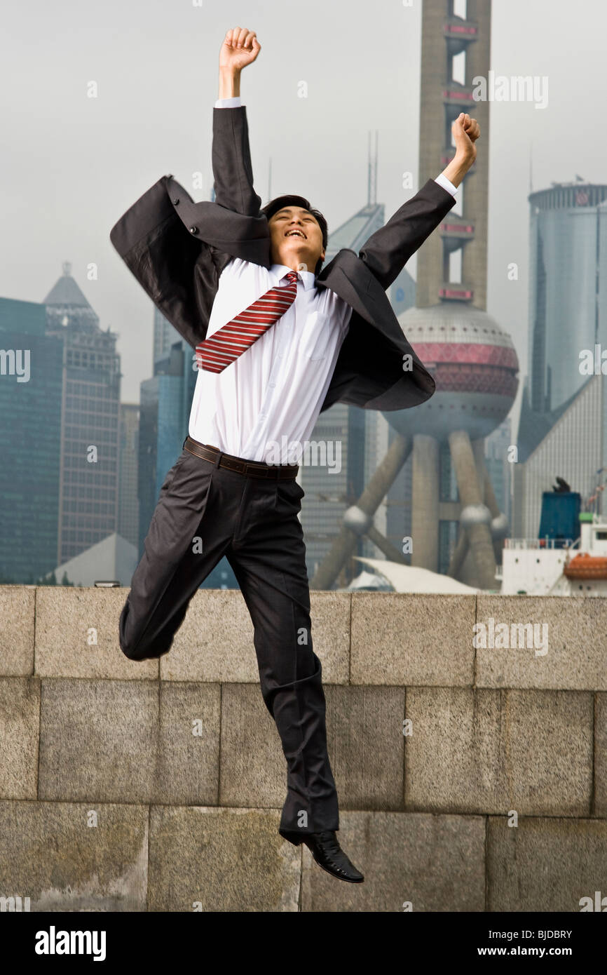Man jumping in the air Stock Photo - Alamy