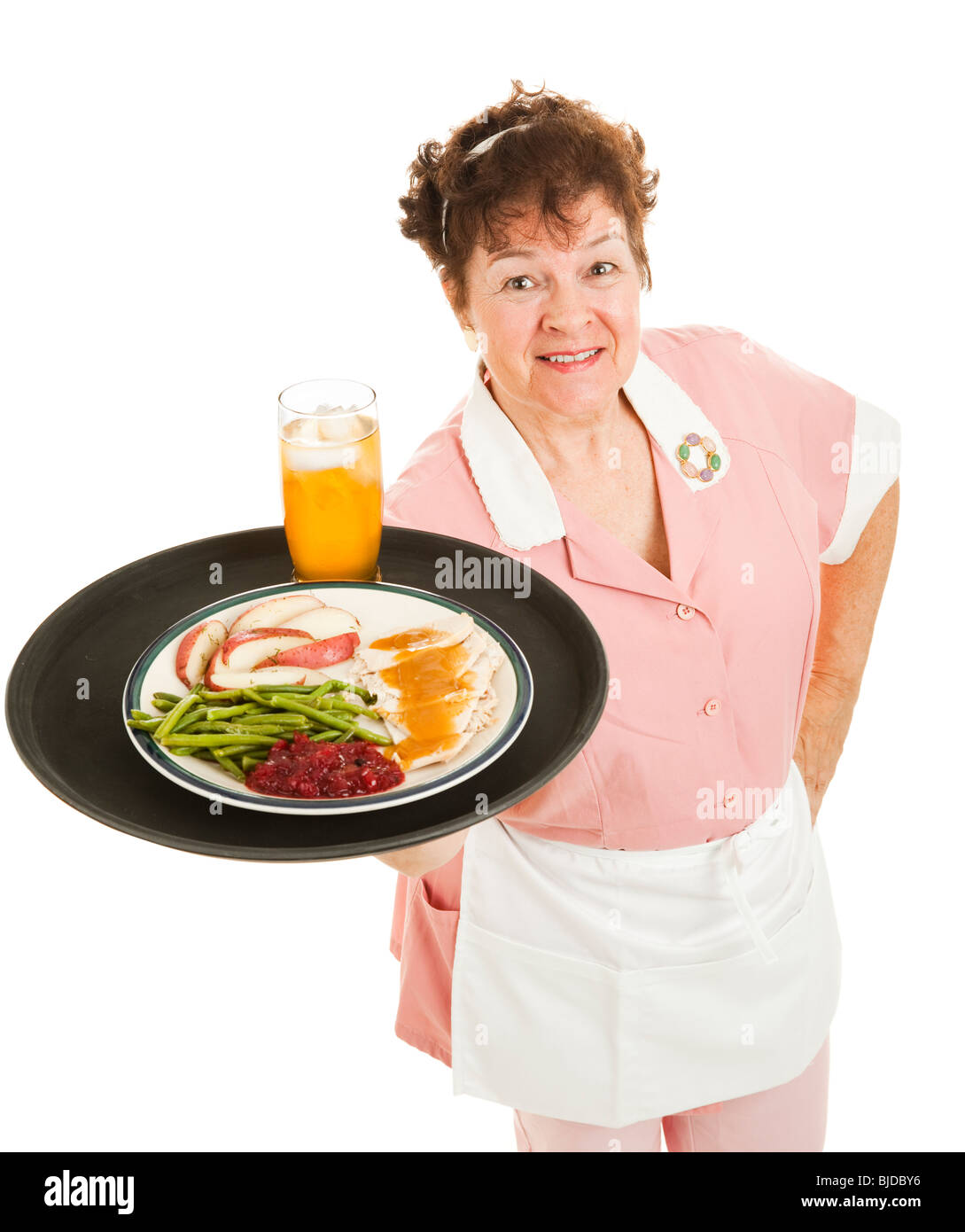 Waitress diner tray Cut Out Stock Images & Pictures - Alamy