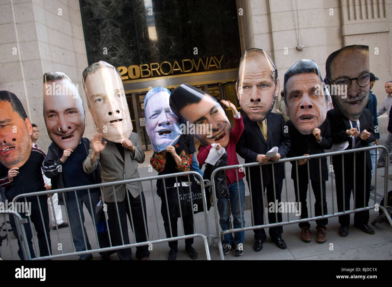 Opponents of Bruce Ratner's Atlantic Yards project protest in front of ...
