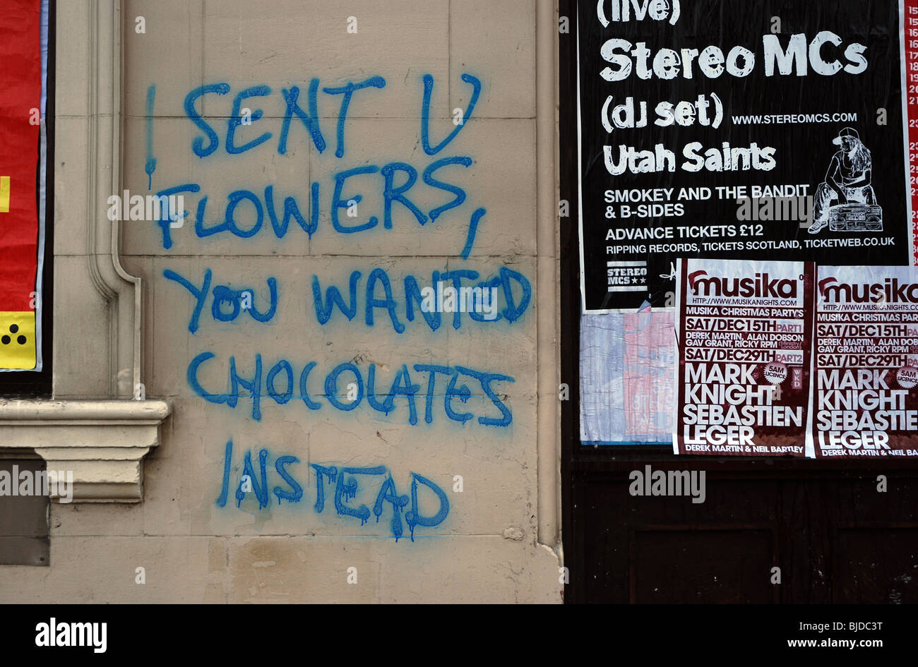 Graffiti on a wall in Leith, Edinburgh Stock Photo - Alamy