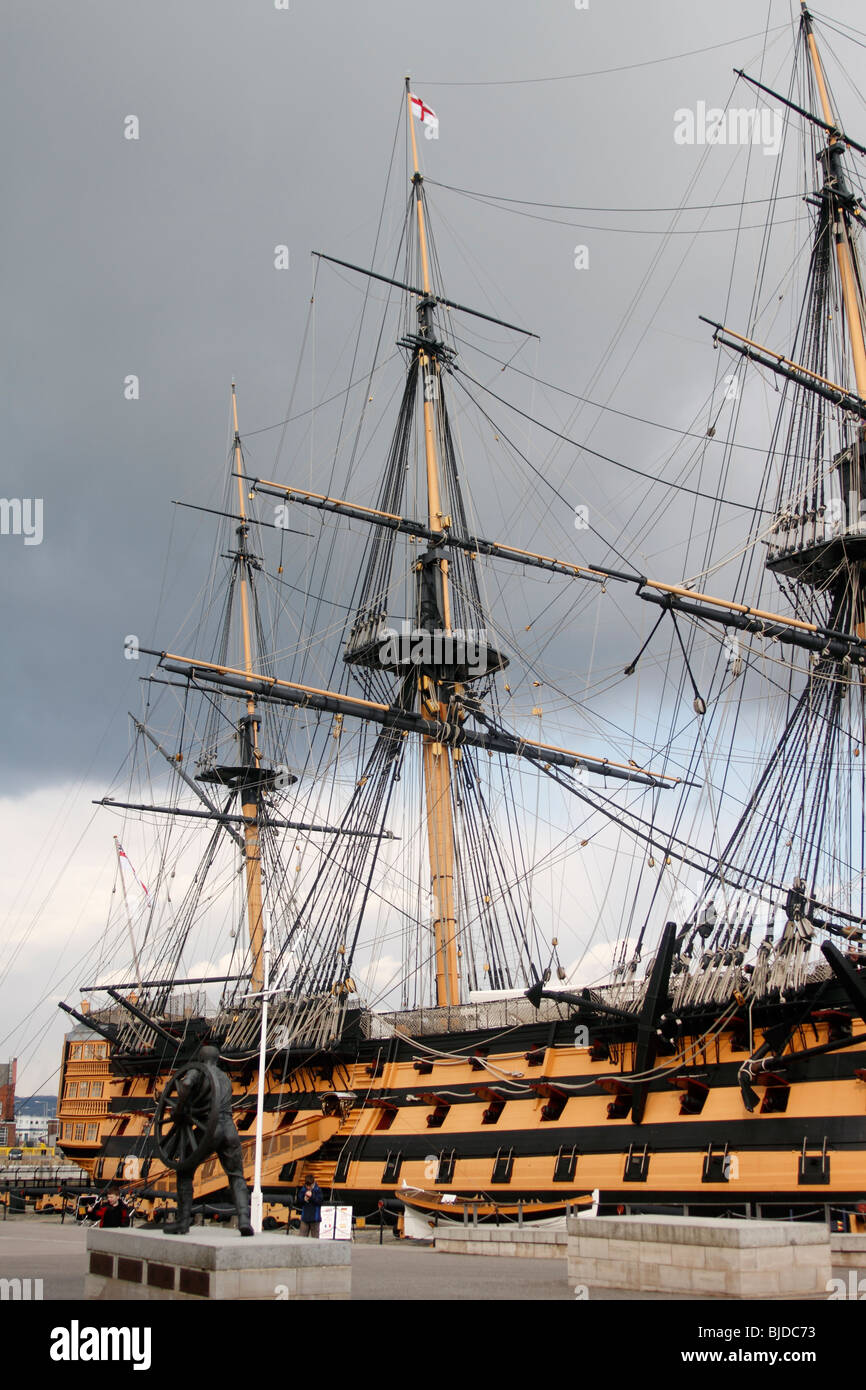 HMS Victory at the Portsmouth Historic Dockyard Stock Photo - Alamy