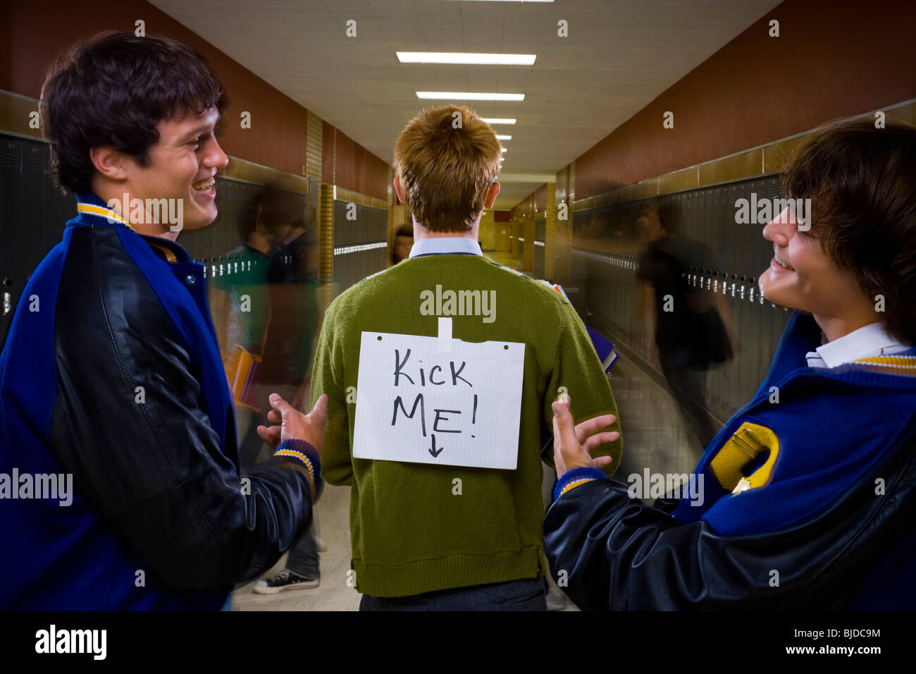 High school nerd kick me hi-res stock photography and images - Alamy
