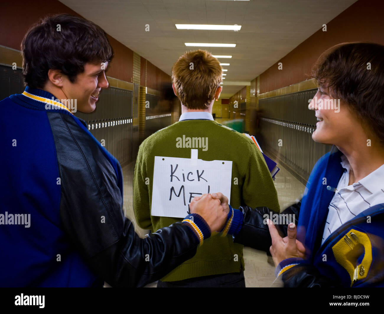 High School Jocks and Nerd Stock Photo - Alamy