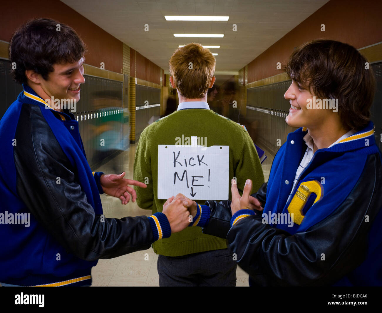 High School Jocks and Nerd Stock Photo - Alamy