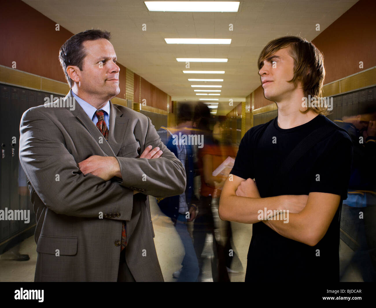 High School Principal stands with a student Stock Photo - Alamy