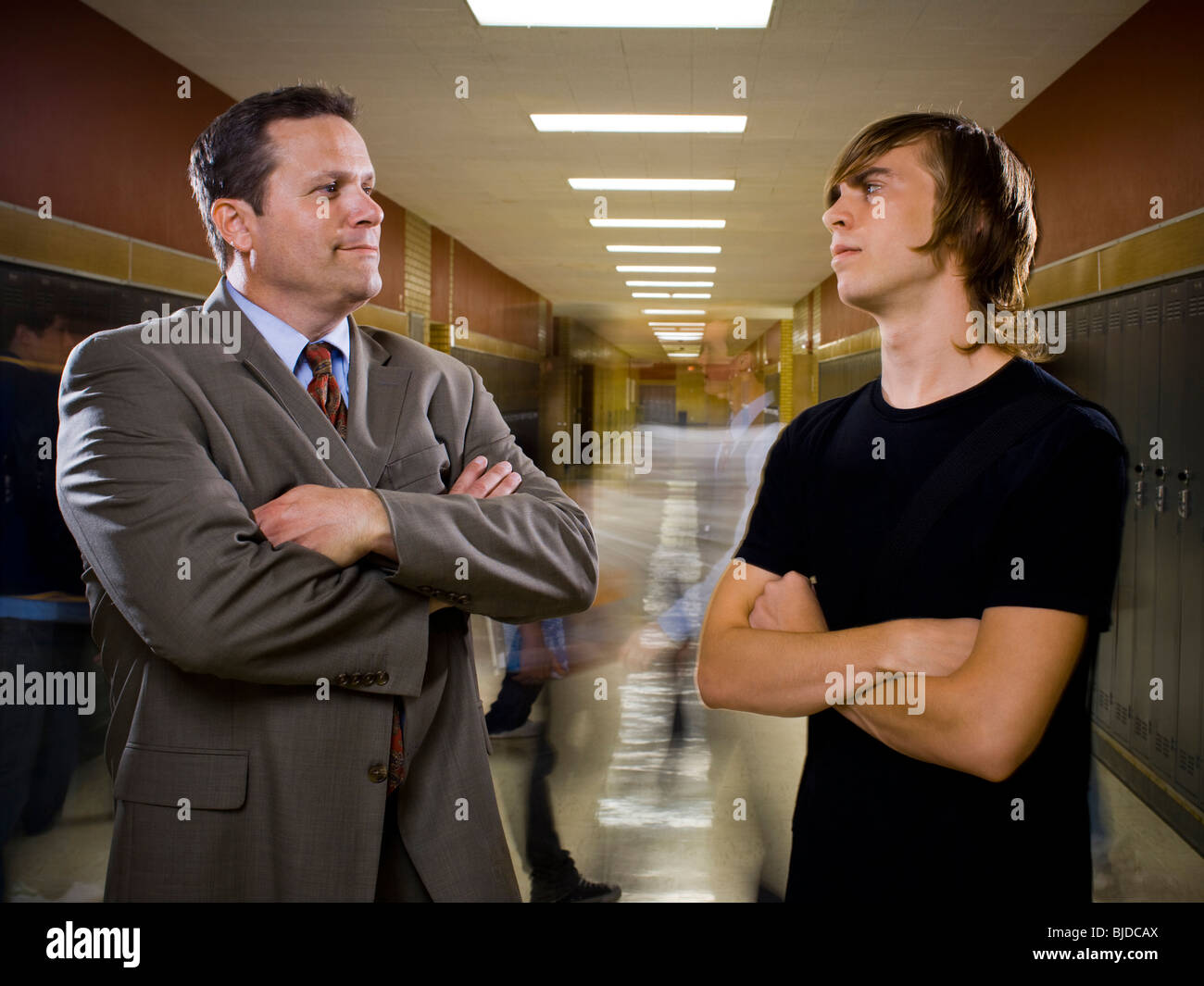 High School Principal stands with a student Stock Photo - Alamy