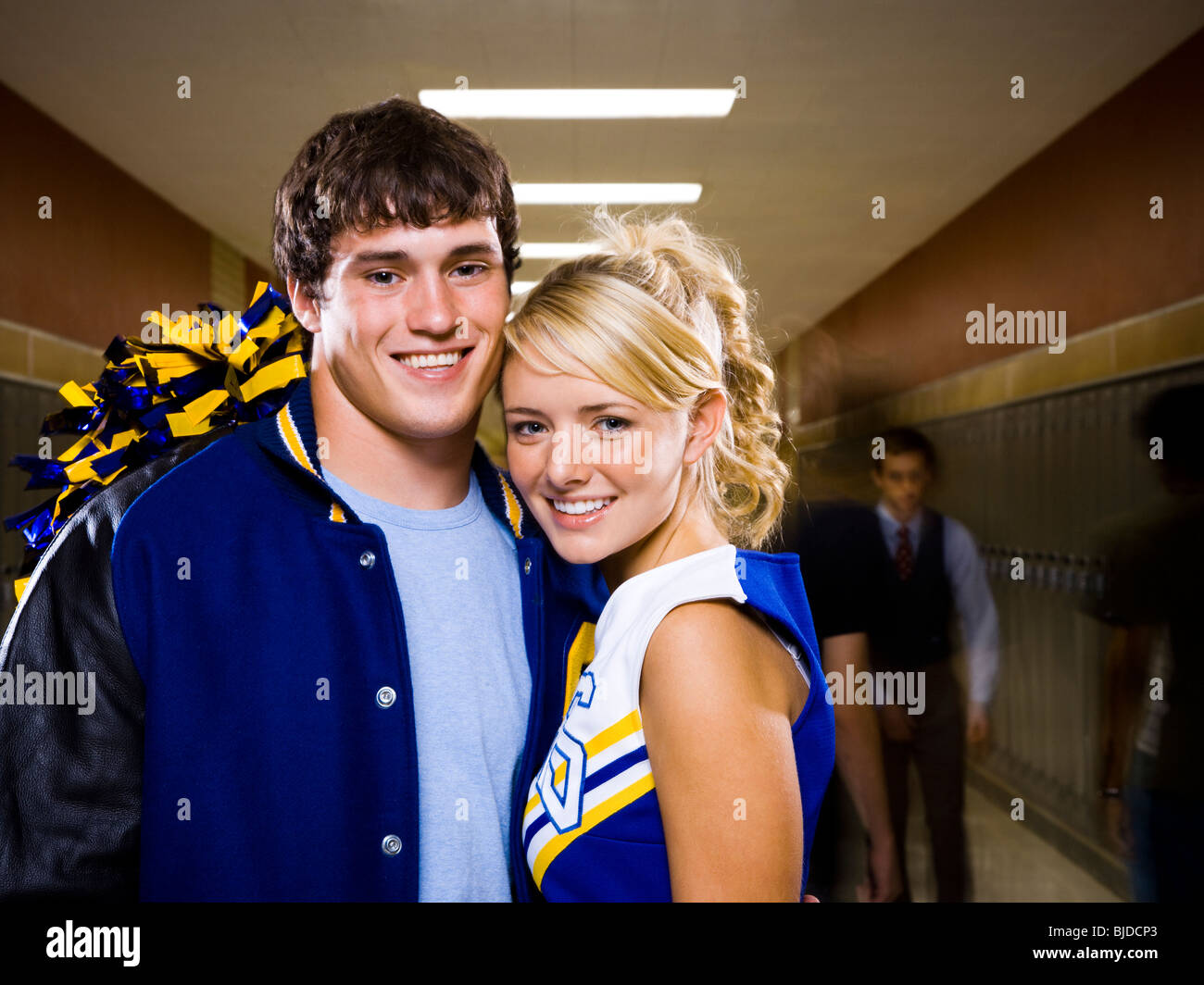 Teenage couple at school Stock Photo - Alamy