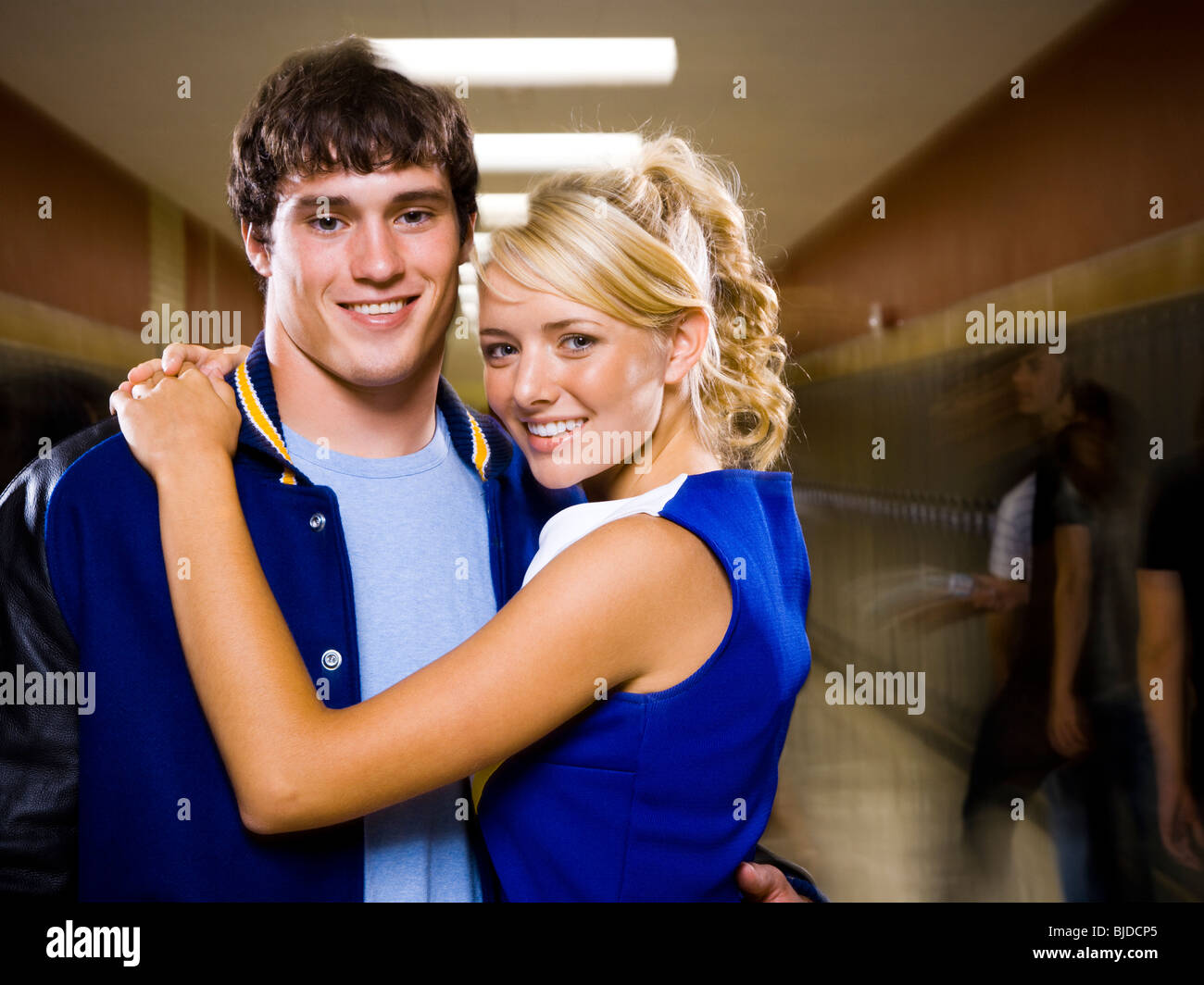 Teenage couple at school Stock Photo - Alamy
