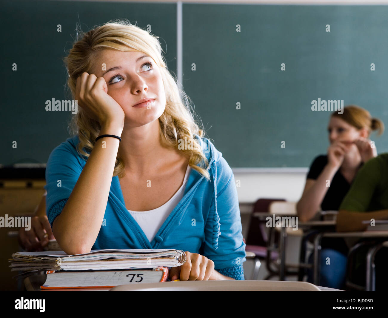 Student in a classroom Stock Photo - Alamy