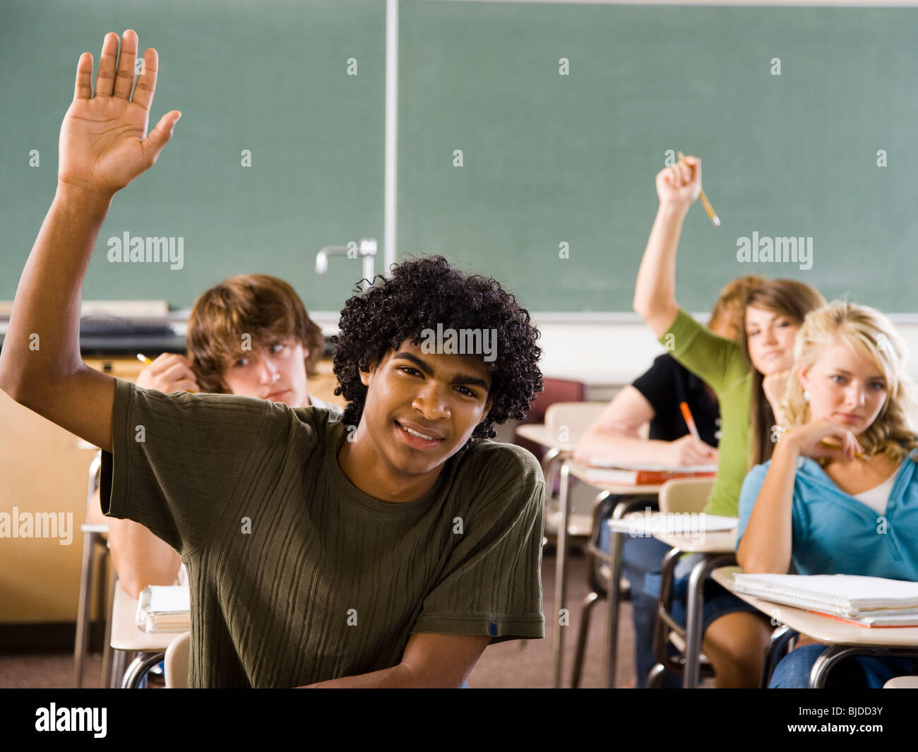Student in a classroom Stock Photo - Alamy