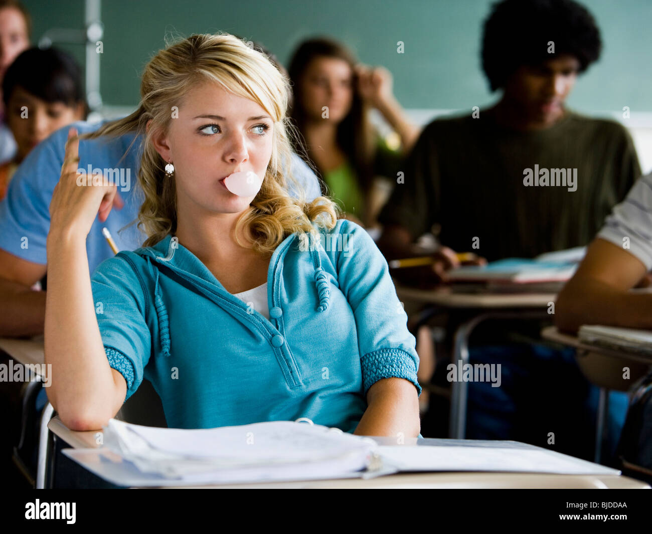 Student in a classroom Stock Photo - Alamy