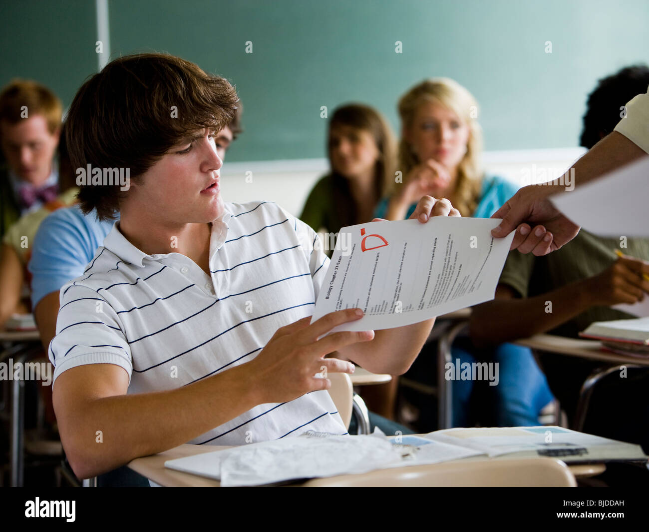 Student in a classroom Stock Photo - Alamy