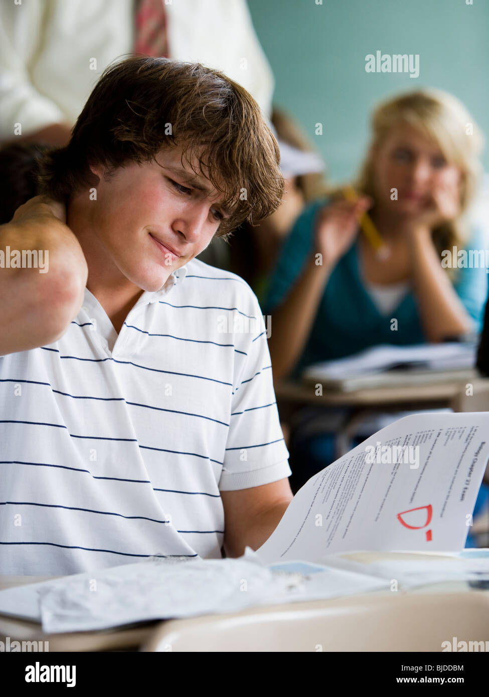 Student in a classroom Stock Photo - Alamy