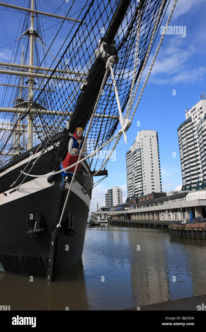 Historic port with many museum ships, Bremerhaven, Germany Stock Photo ...
