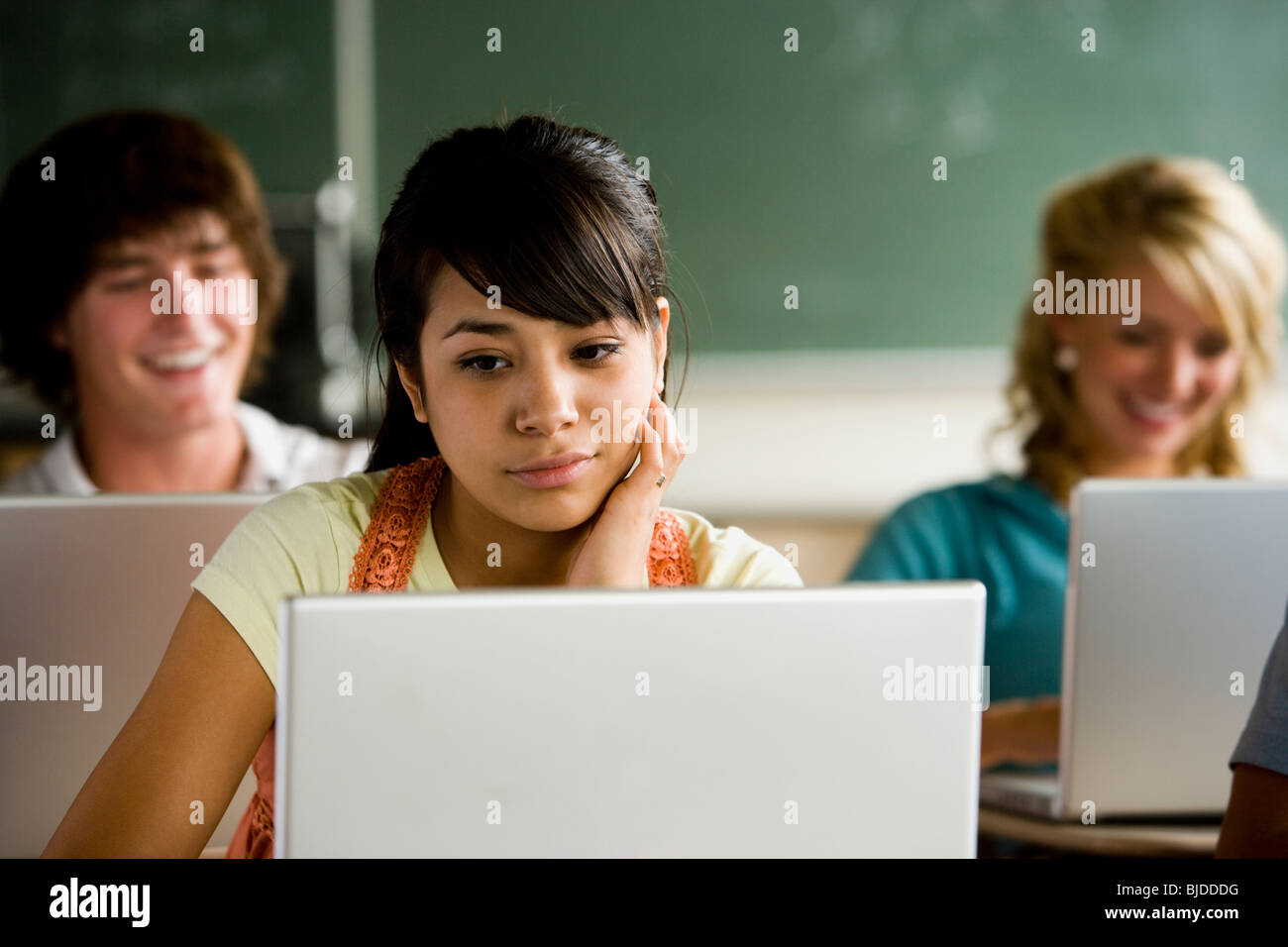 Student in a classroom Stock Photo - Alamy