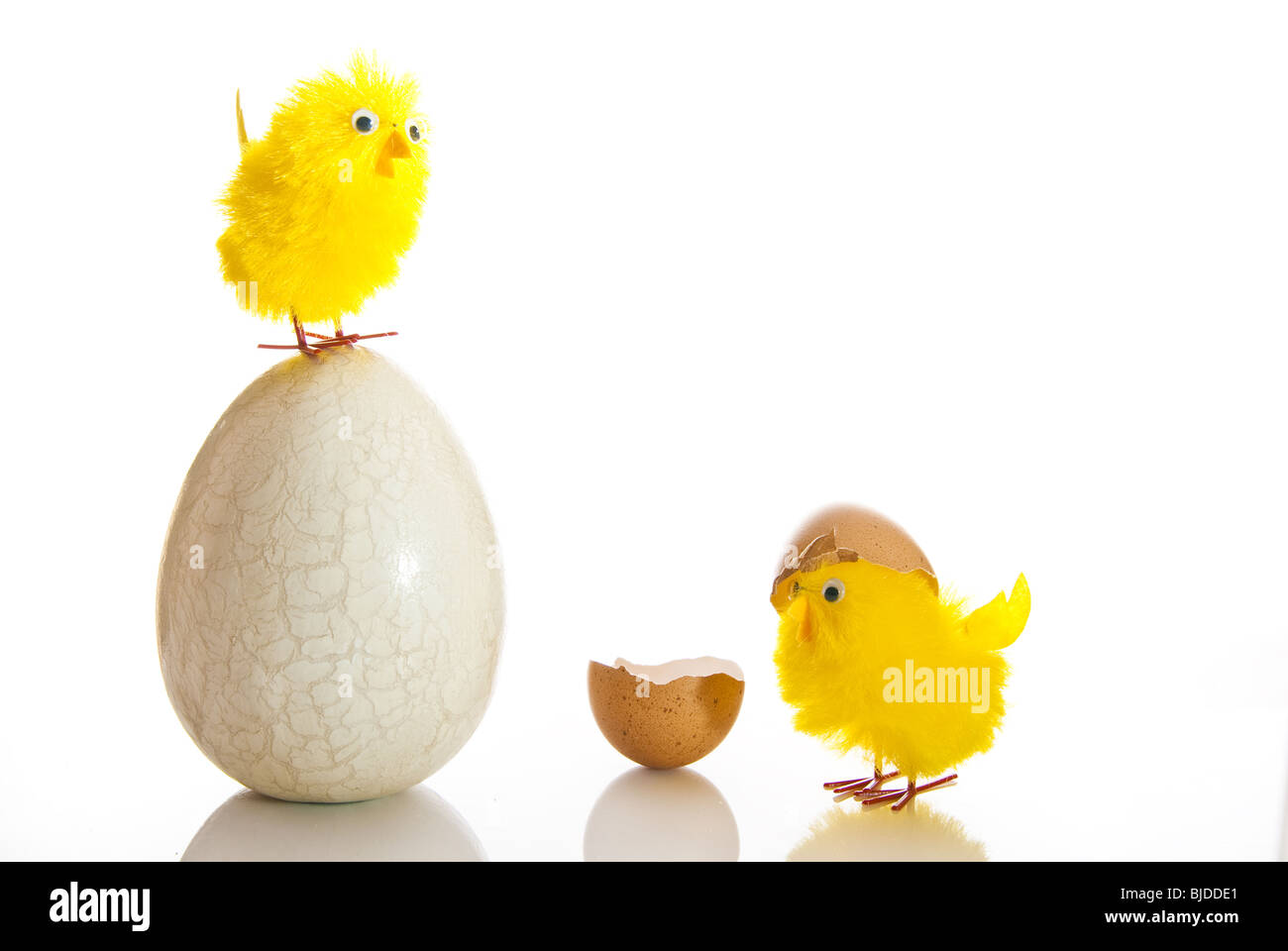 easter egg and chicks Stock Photo - Alamy