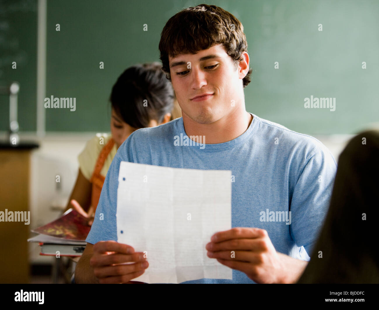 Student in a classroom Stock Photo - Alamy