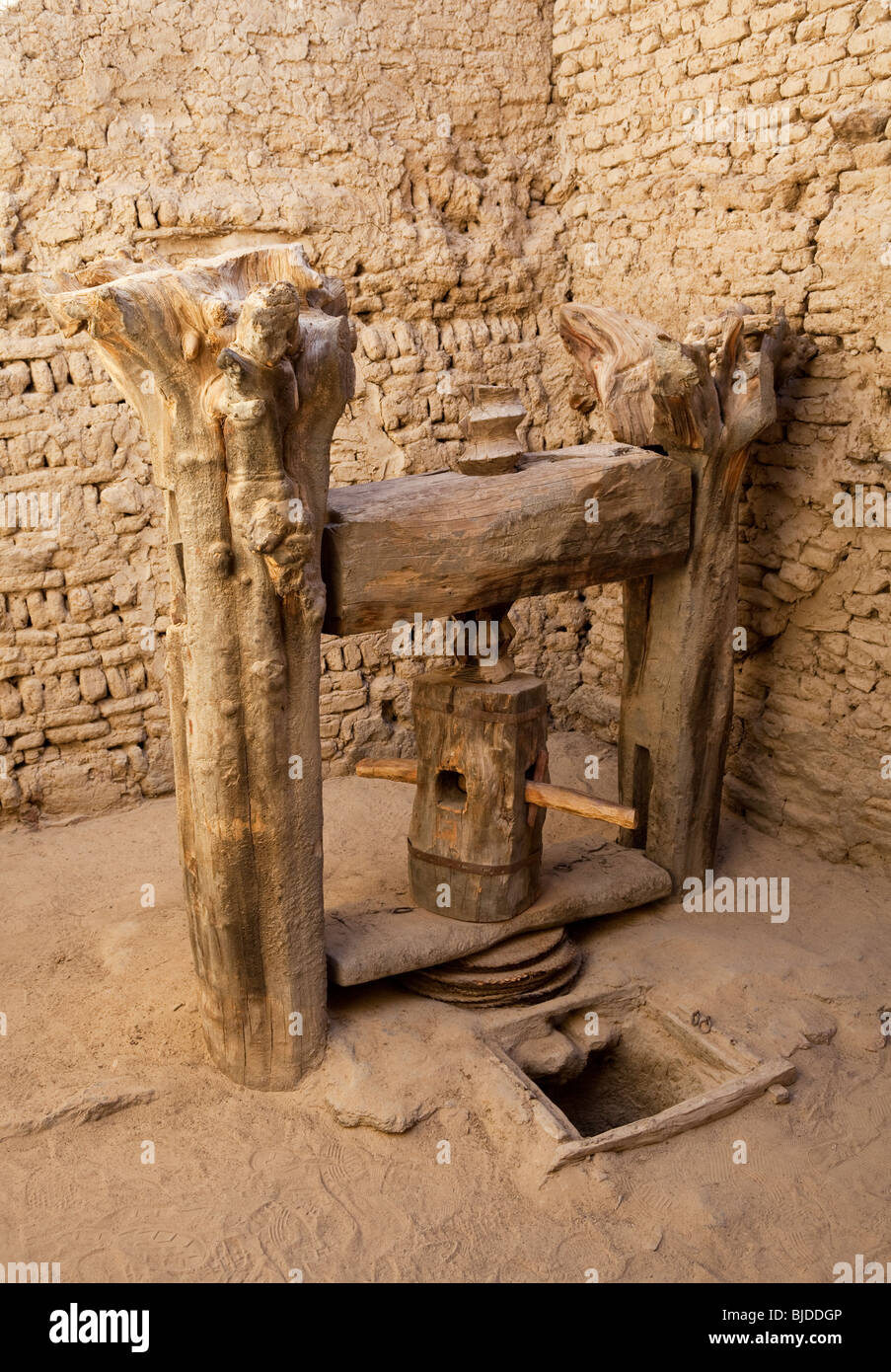 ancient press at al Qasr oasis, Western desert, Egypt Stock Photo - Alamy