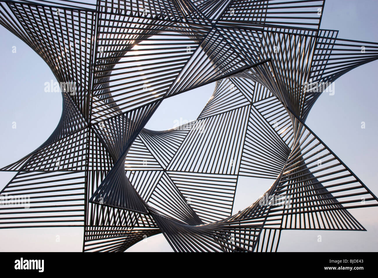 Steel monument at marina at Lausanne Switzerland Stock Photo - Alamy