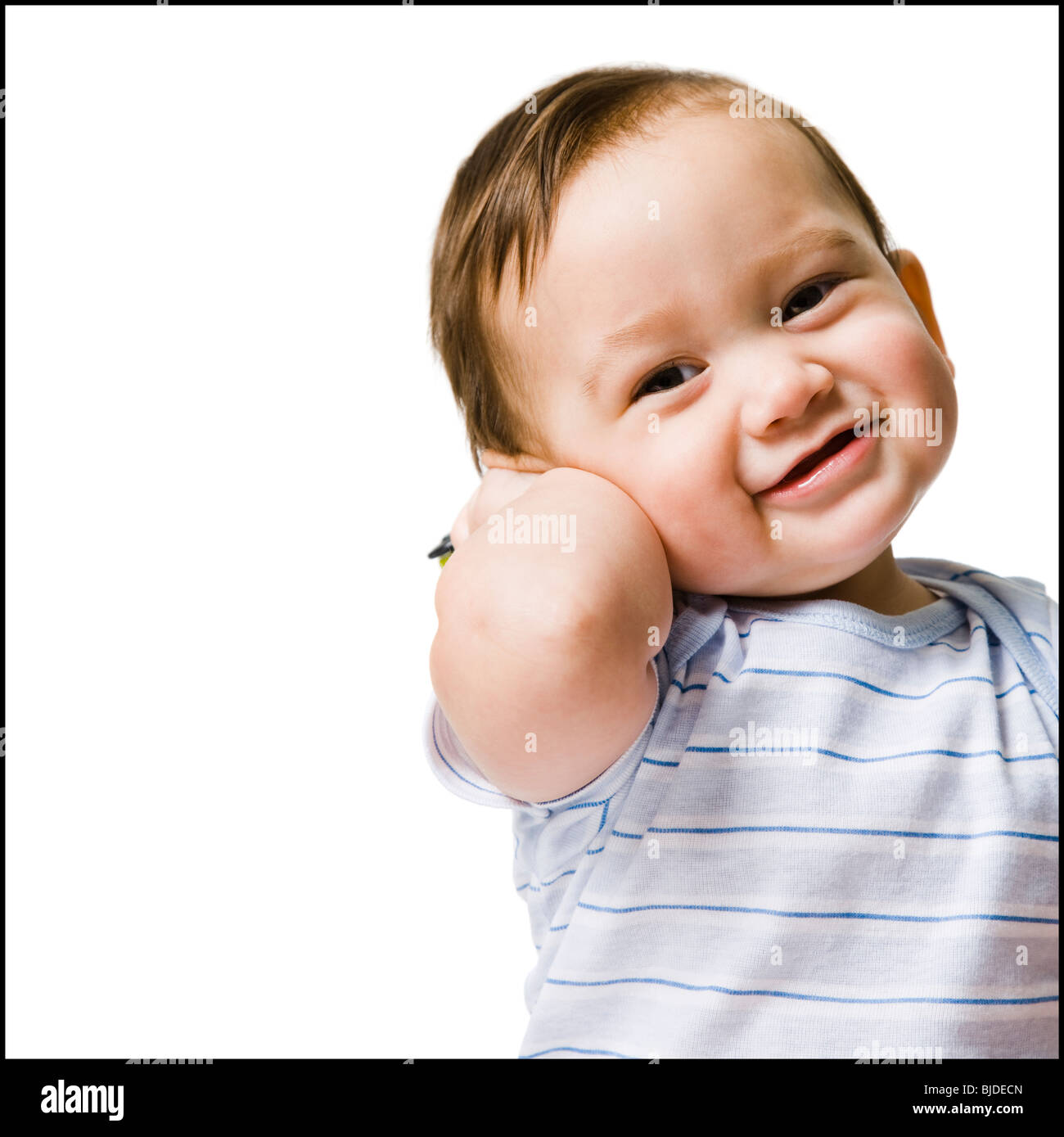 Baby boy smiling Stock Photo - Alamy