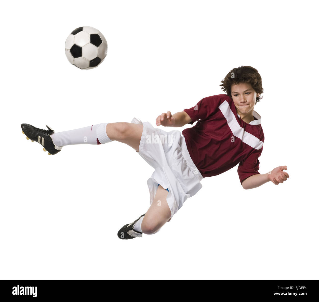 Football soccer kick Cut Out Stock Images & Pictures - Alamy