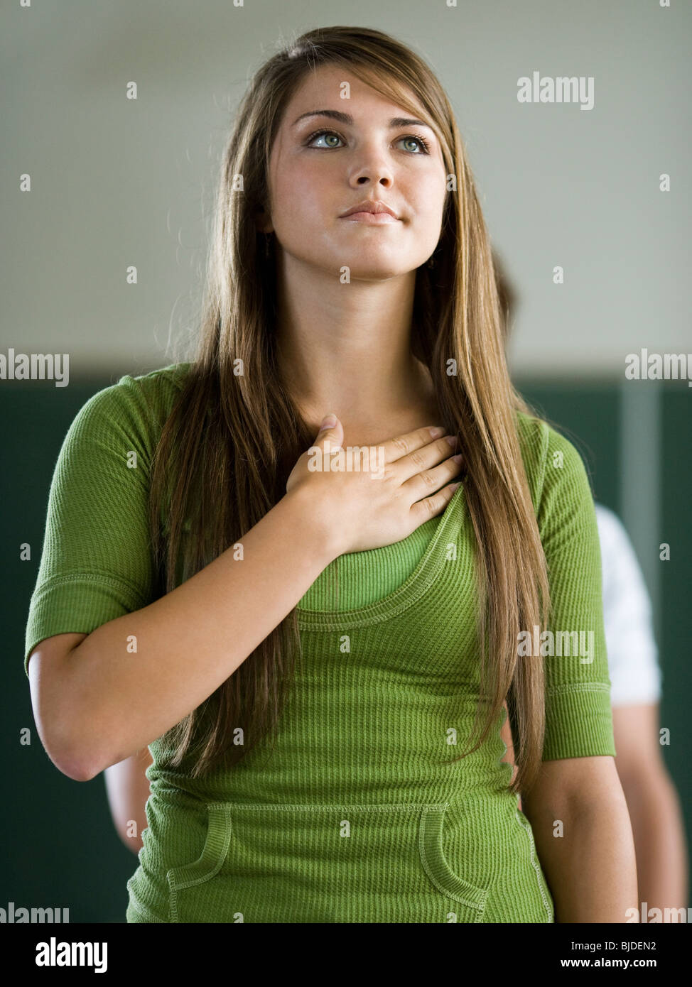 Pledge of allegiance classroom hi-res stock photography and images - Alamy