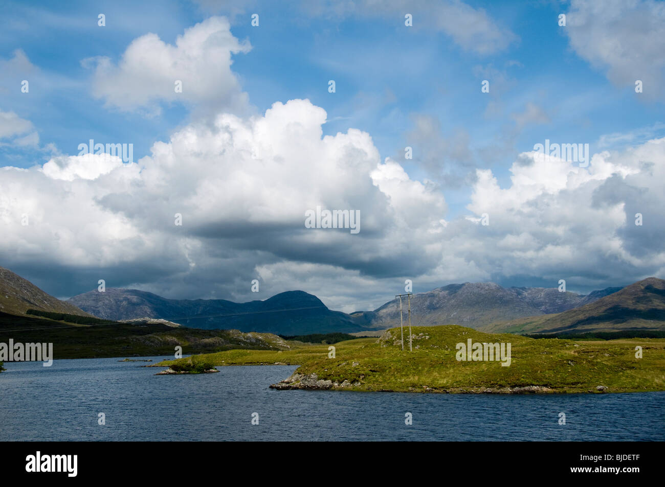 The Connemara Mountains from Derryclare Lough, Connemara, County Galway ...