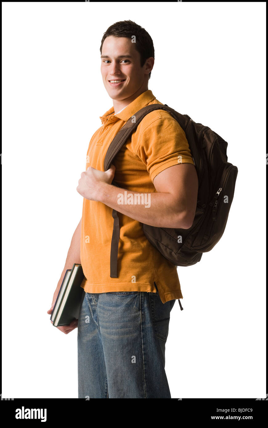Vertical shot young caucasian student hi-res stock photography and ...