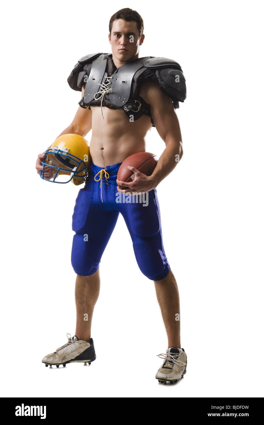 Young male American football player Stock Photo - Alamy