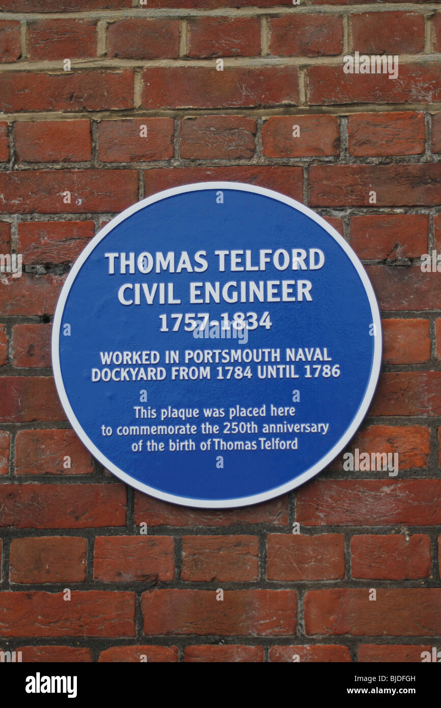 plaque to Thomas Telford the civil engineer 1757-1834 who worked in the ...