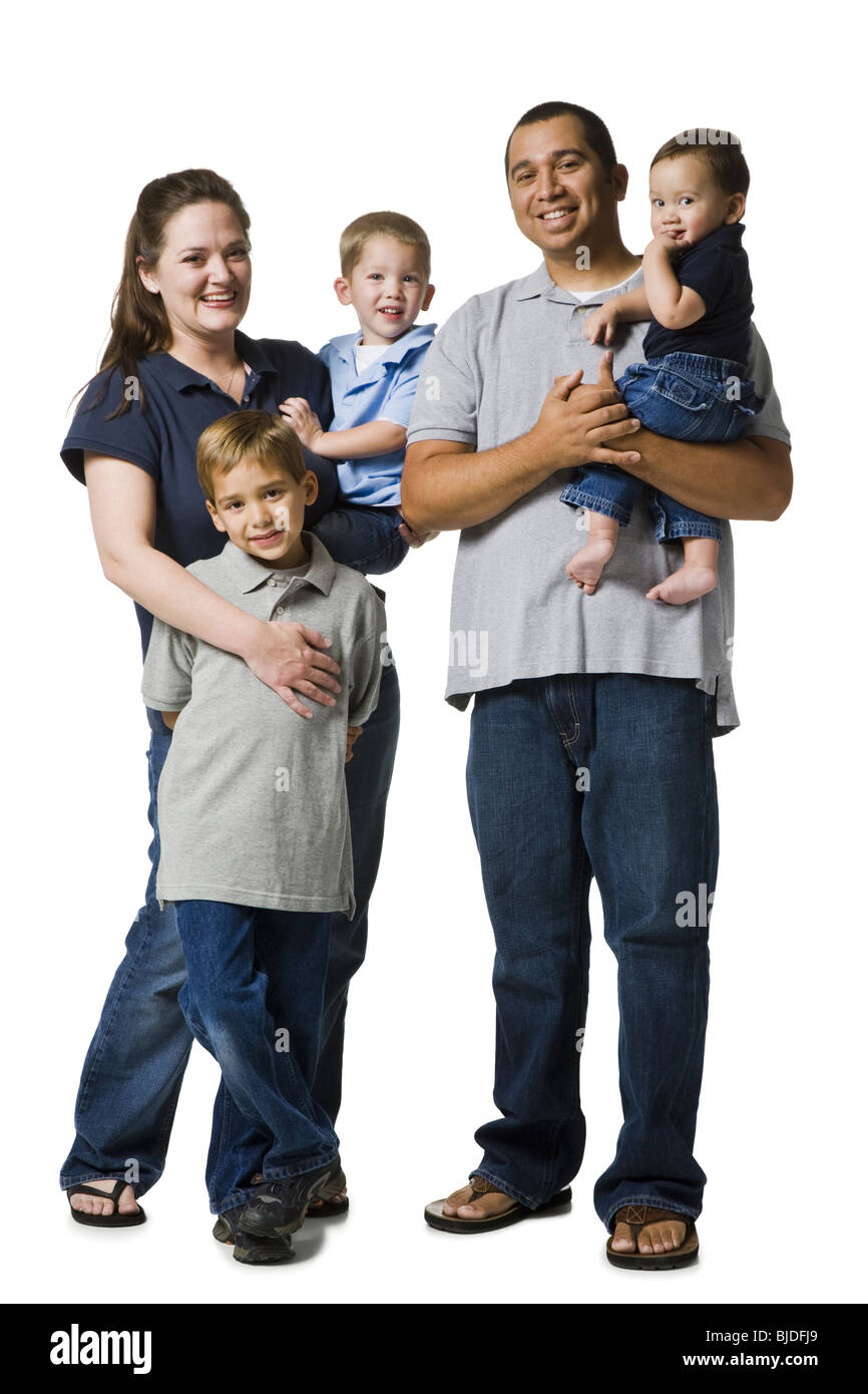 family of five Stock Photo - Alamy