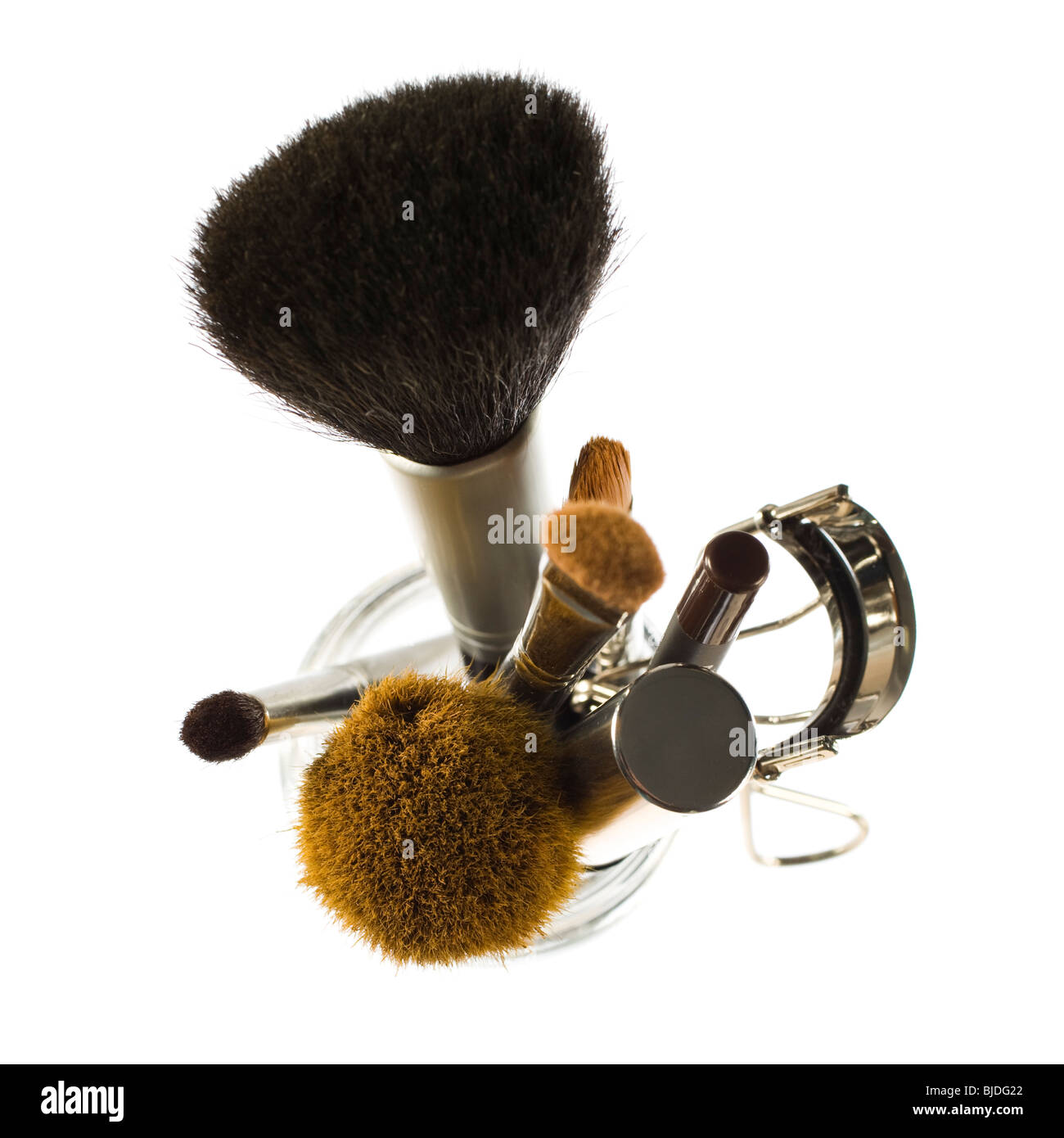Assorted makeup brushes and cosmetics instruments Stock Photo - Alamy