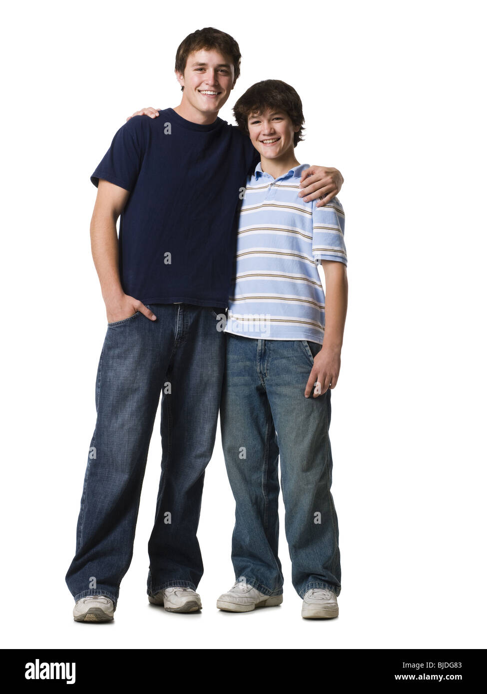 Arm across shoulder Cut Out Stock Images & Pictures - Alamy