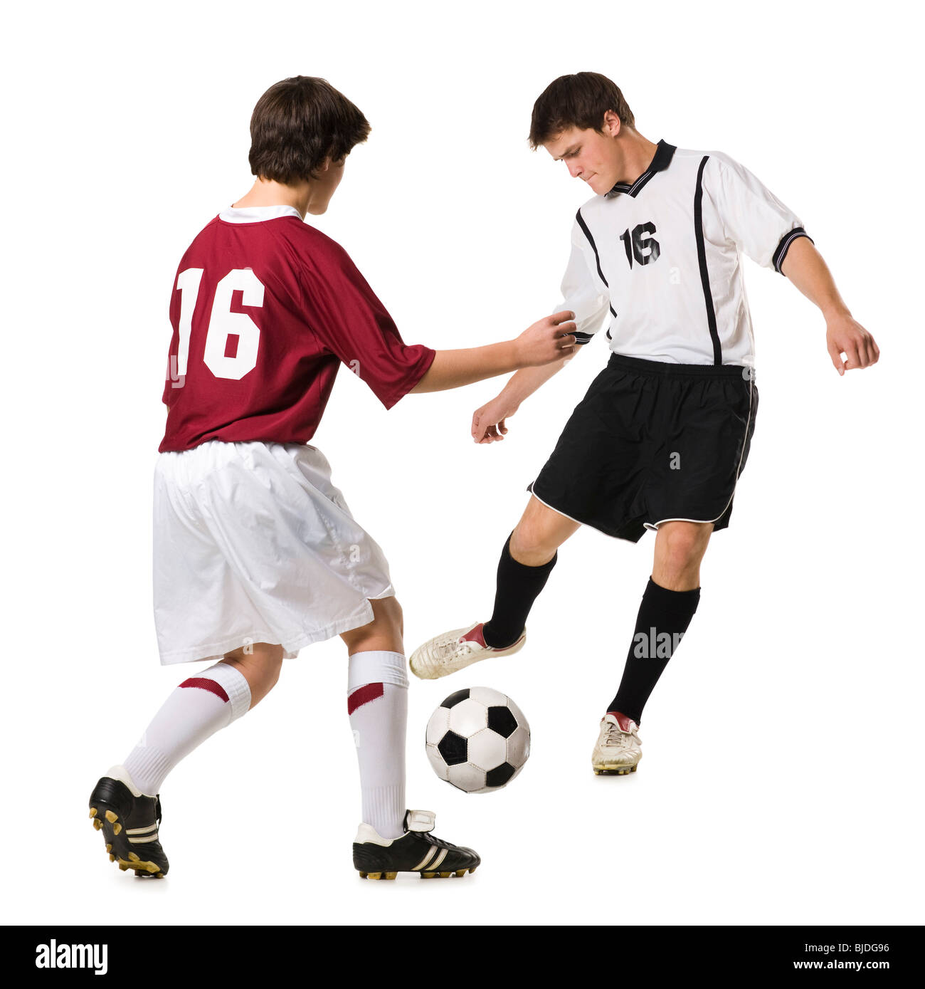 two soccer players Stock Photo - Alamy