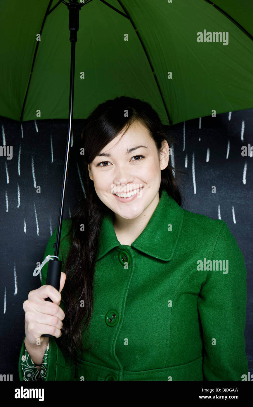 woman in a chalkboard rainstorm Stock Photo - Alamy