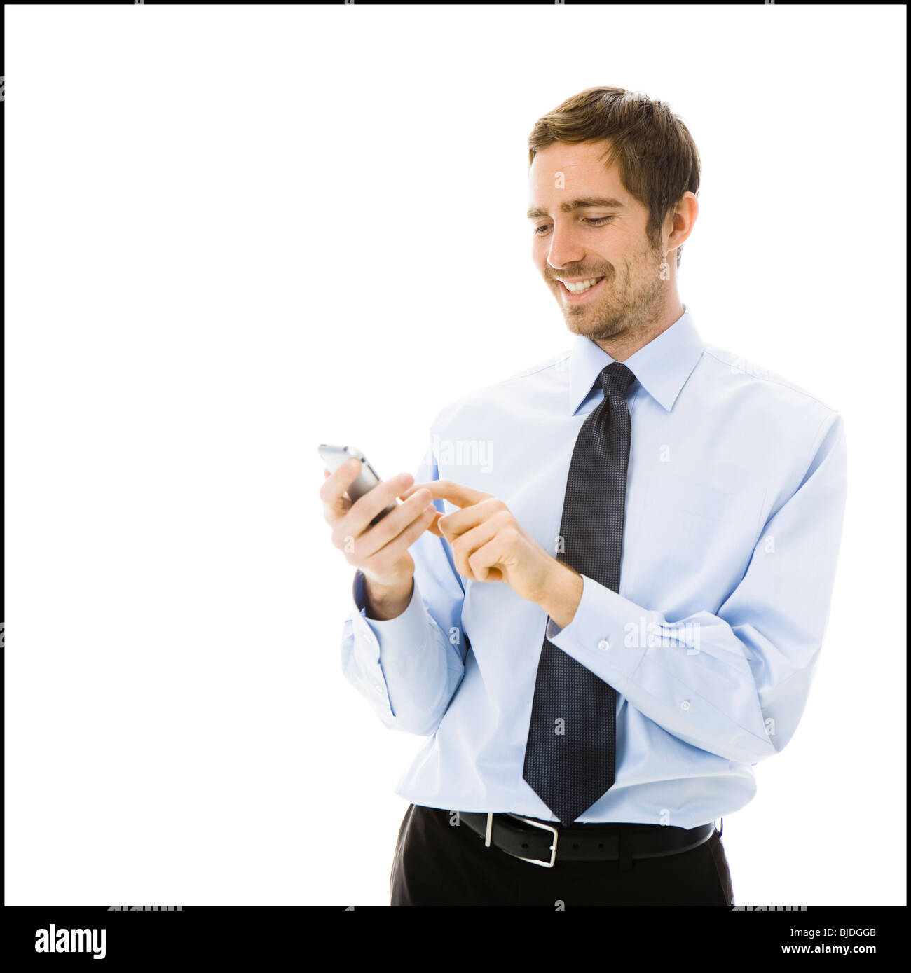 man on his iPhone Stock Photo - Alamy
