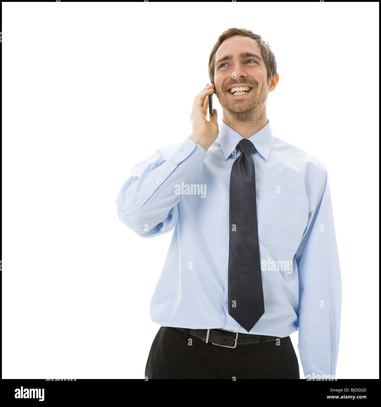 man on his iPhone Stock Photo - Alamy