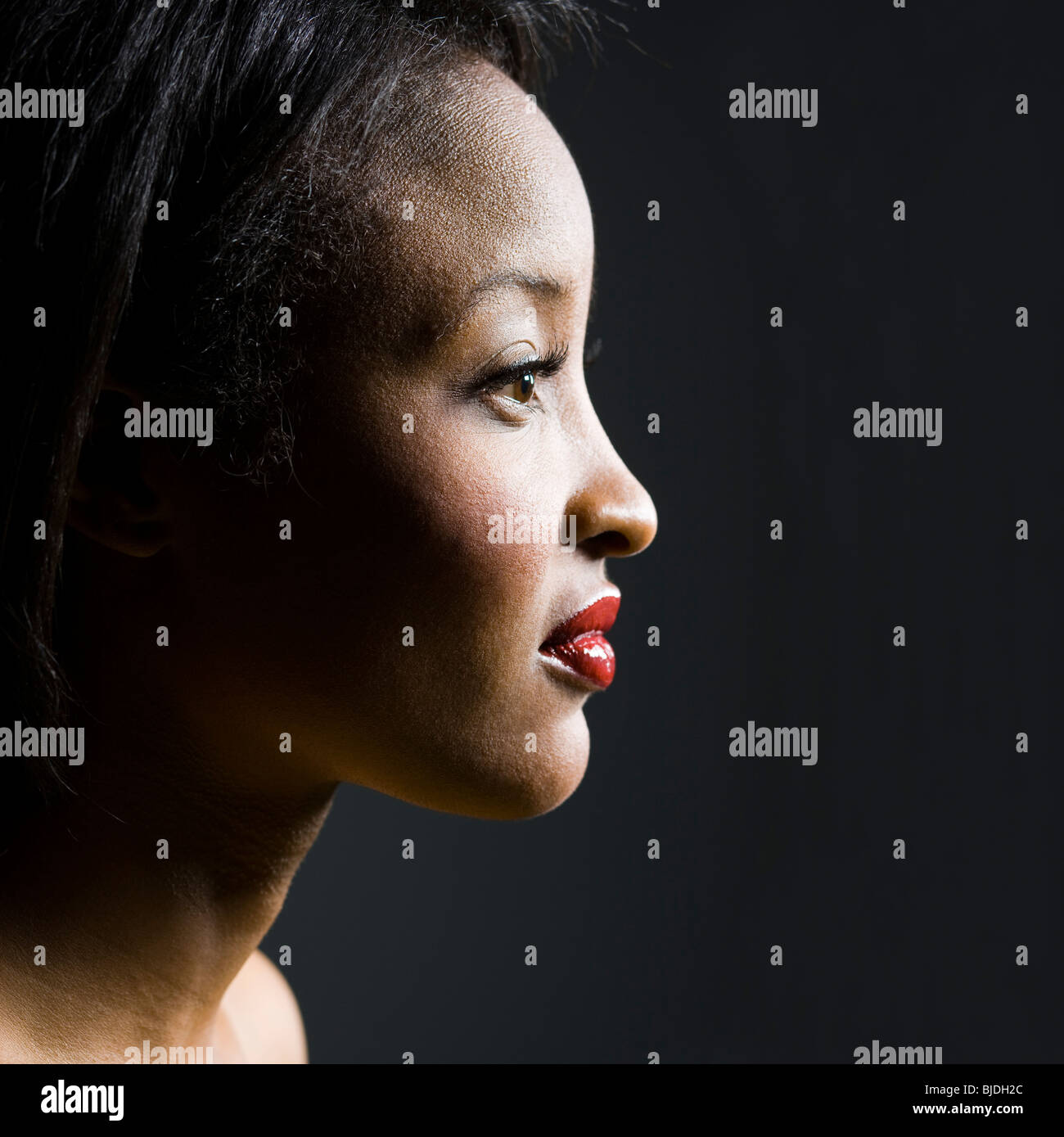Side low key shot profile hi-res stock photography and images - Alamy